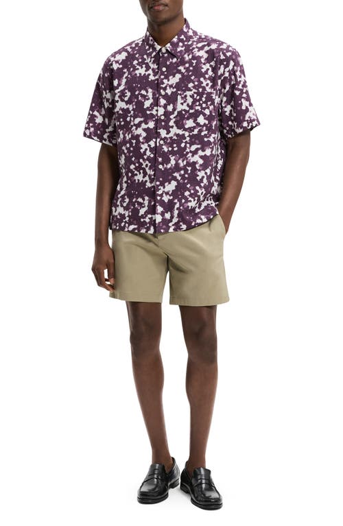 THEORY weekend short sleeve seersucker button-up shirt